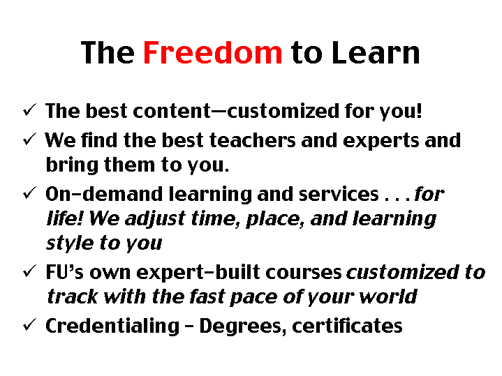 The Freedom to Learn